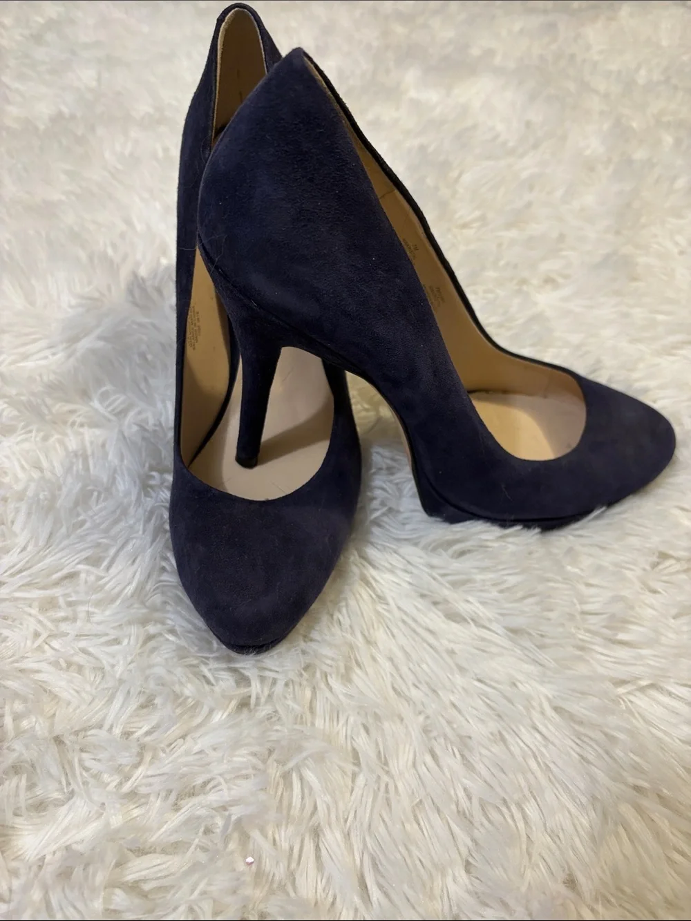 Nine West | Shoes | Nine West Dark Navy Suede Almondtoe Pumps | Poshmark